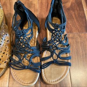 Shoes | Girls Size 4 Sandals 3 Pair | Poshmark